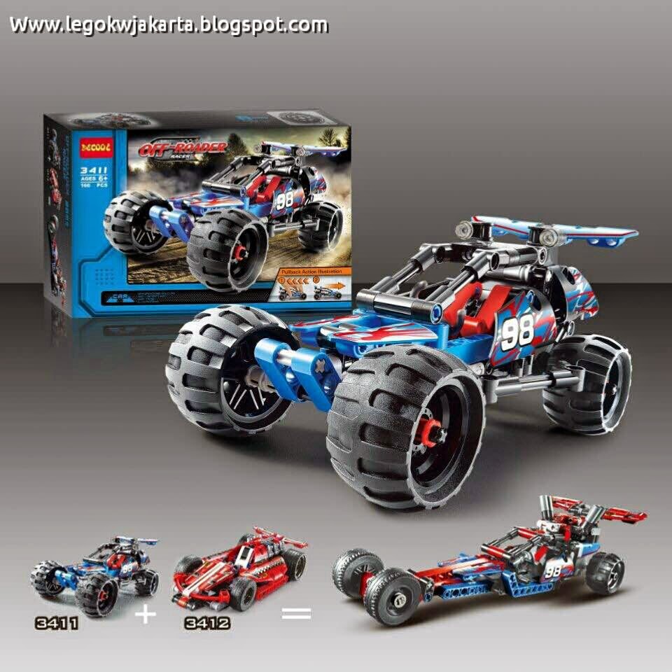 lego decool decool indonesia: lego decool technic king steerer pull back