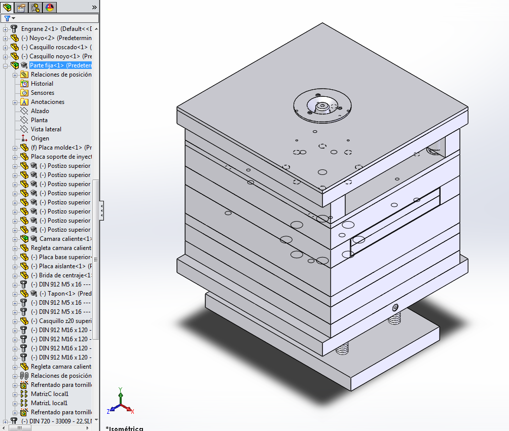Proyectos y diseños: MOLDE DE INYECCIÓN DE PLÁSTICO (SOLIDWORKS)