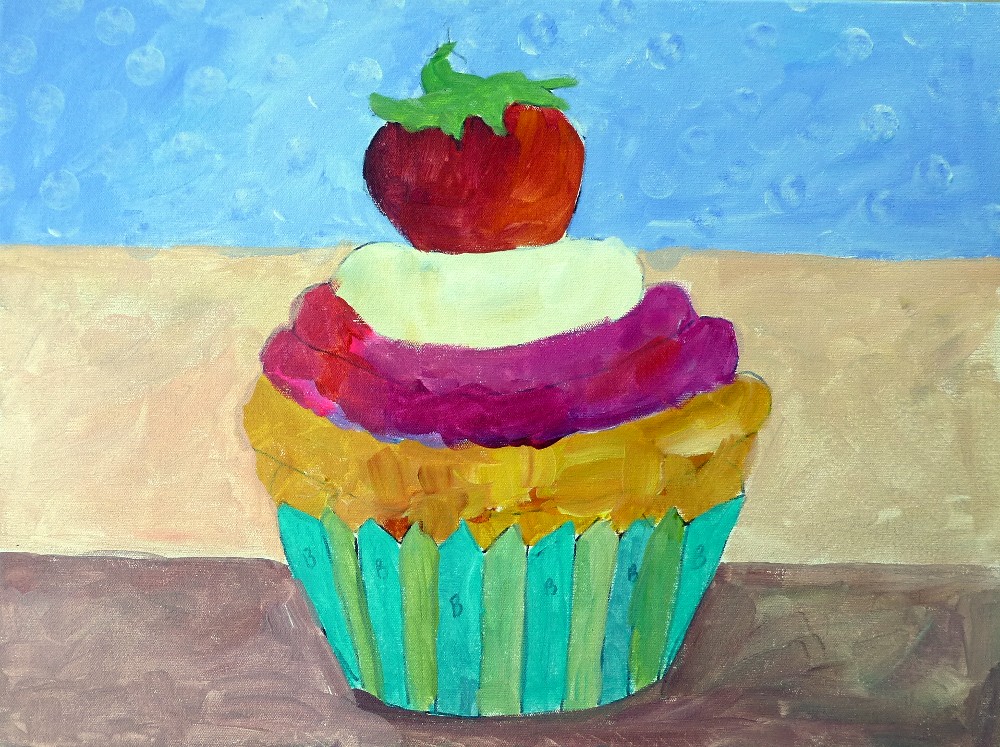 Nancy Standlee Fine Art: Torn Paper Collage,Cinderella Cupcake ...