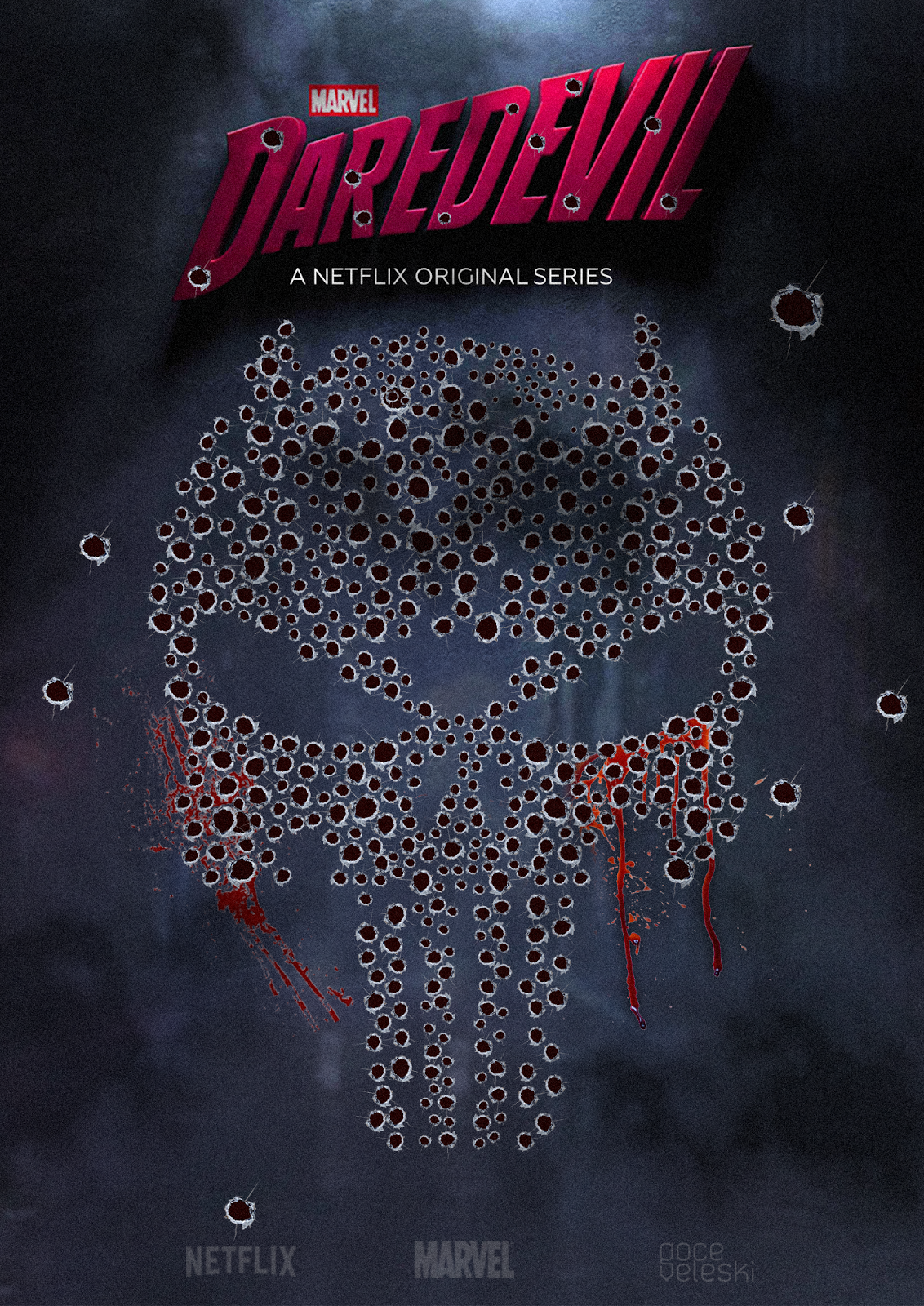 Fan Made DAREDEVIL Season 2 Poster is Perfection With PUNISHER Bullets ...