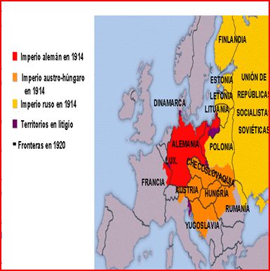 Mapa Del Imperio Aleman 1914