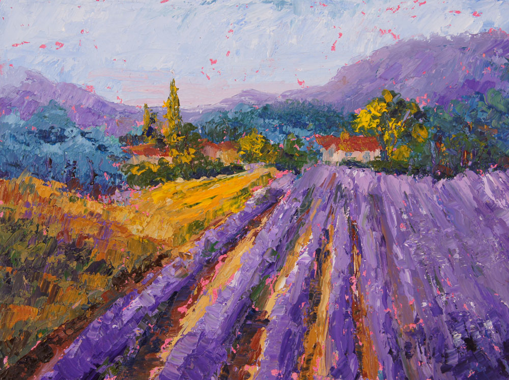 Palette Knife Painters, International: Lavender Haze Provence oil ...