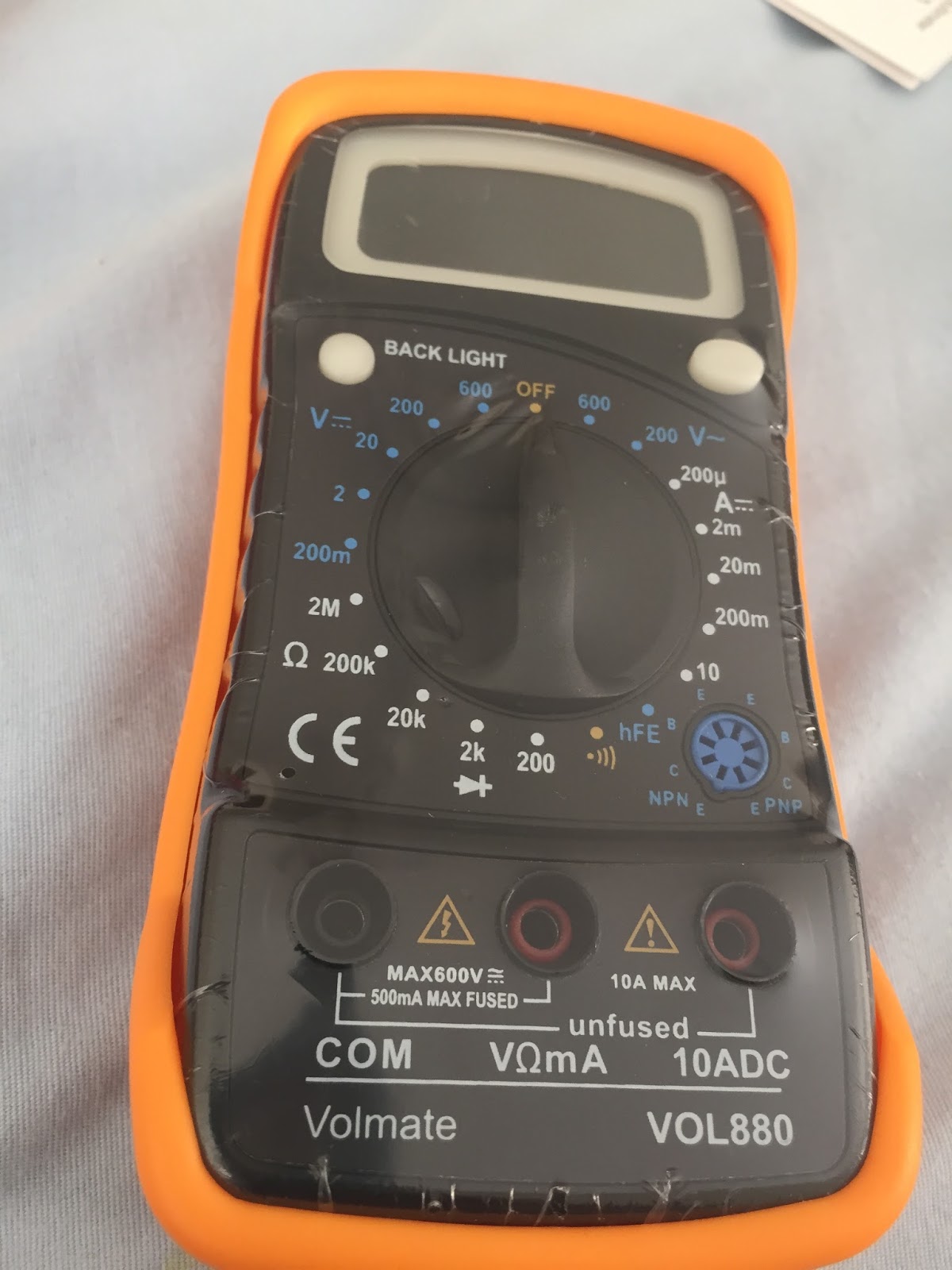 Volmate Digital LCD Voltmeter Ammeter Ohmmeter Multimeter Volt AC DC ...