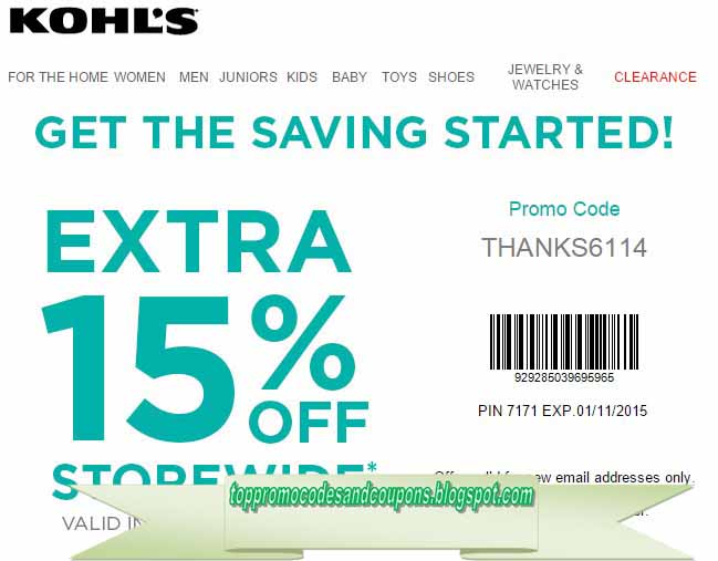 Free Promo Codes and Coupons 2023: Kohls Coupons