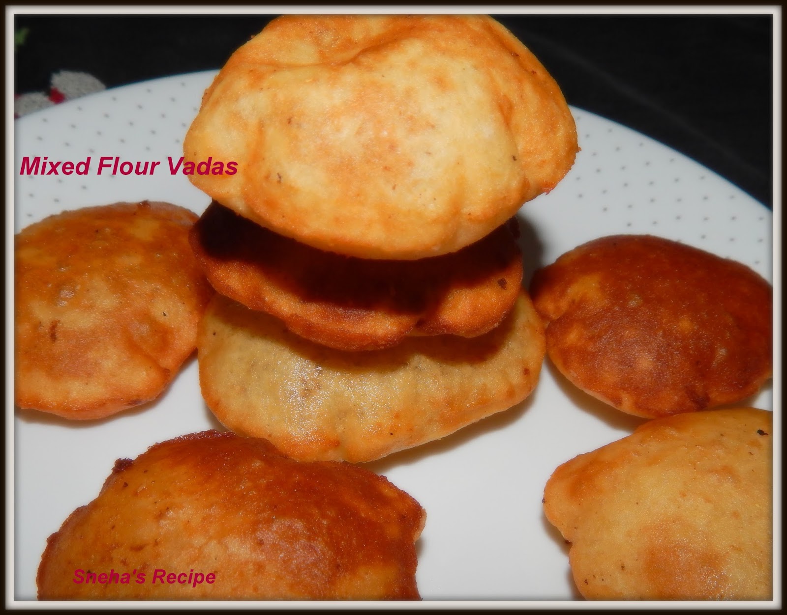 Malwani Vade - Maharashtrian Mixed Flour Puris - Sneha's Recipe