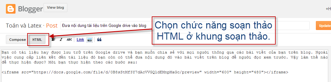Mã html tạo câu hỏi nhiều lựa chọn trên blog | Toán và Latex