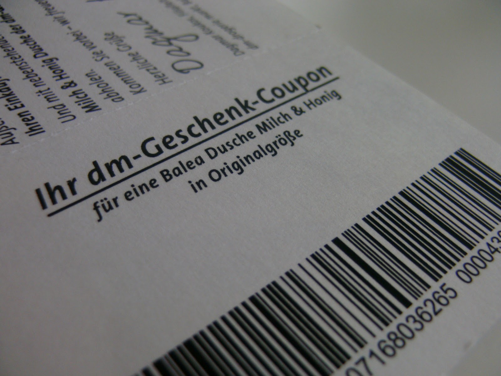 Colored XOX: Post vom dm - Geburtstagsgutschein