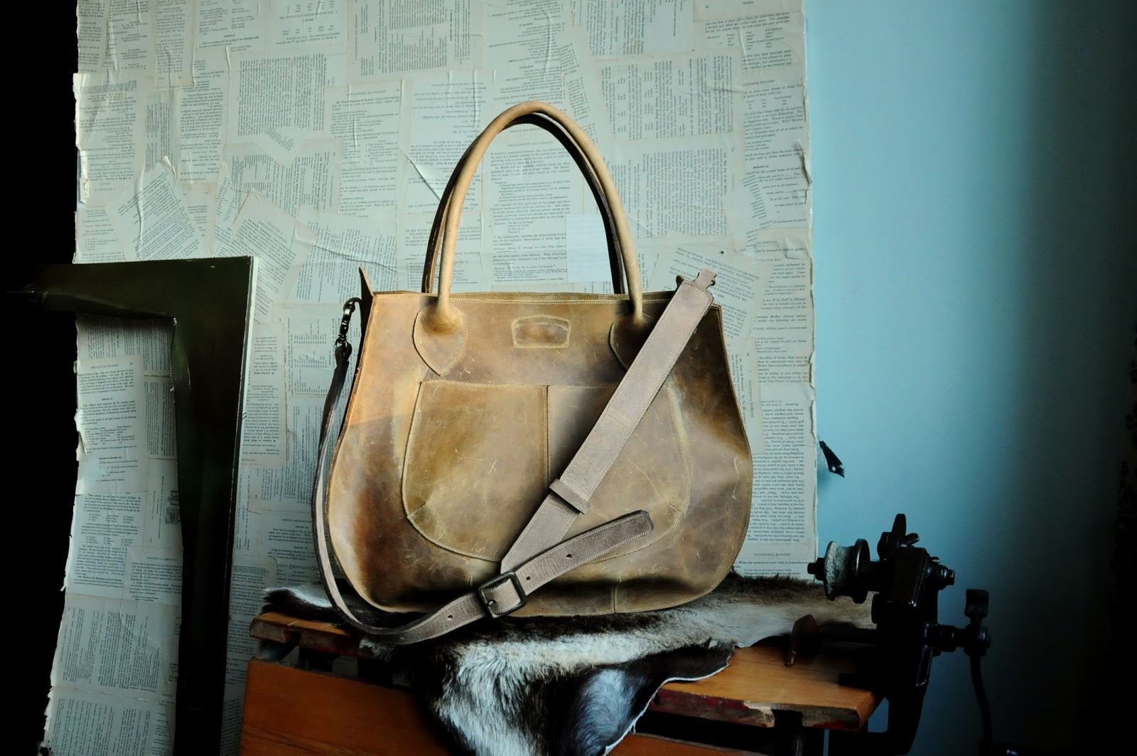OPHILYA.: Handmade Rustic Leather Satchel