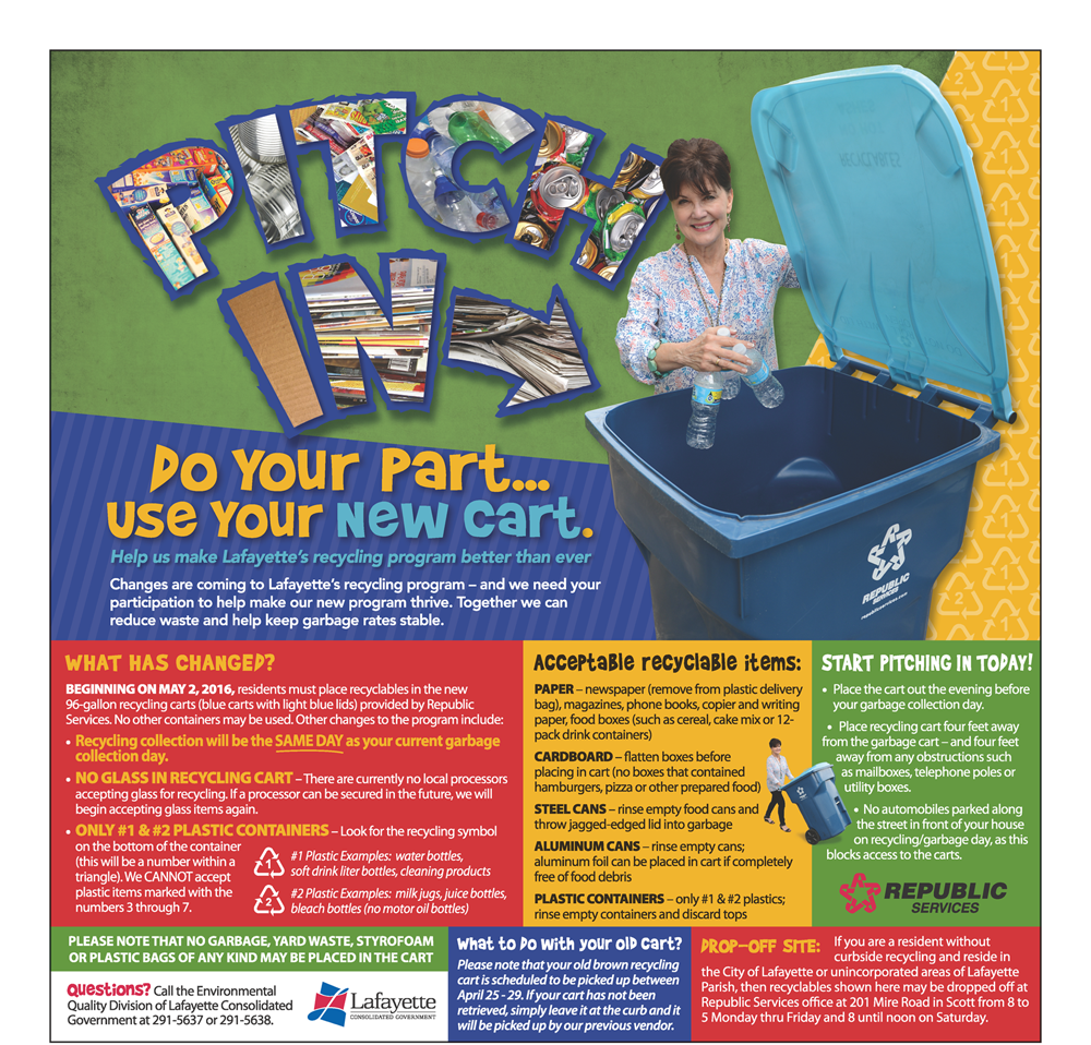 A New Recycling Contract and New Blue Bins - Eco Cajun