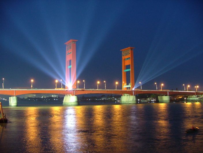 Indonesian Travel: Ampera Bridge In Palembang