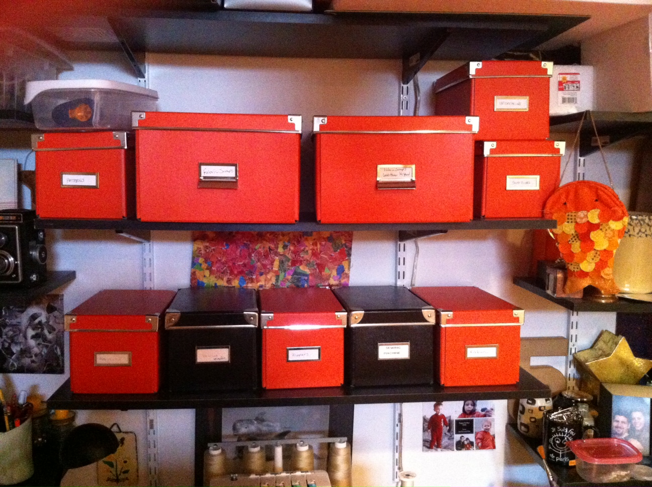 everywhere orange: Orange IKEA storage boxes