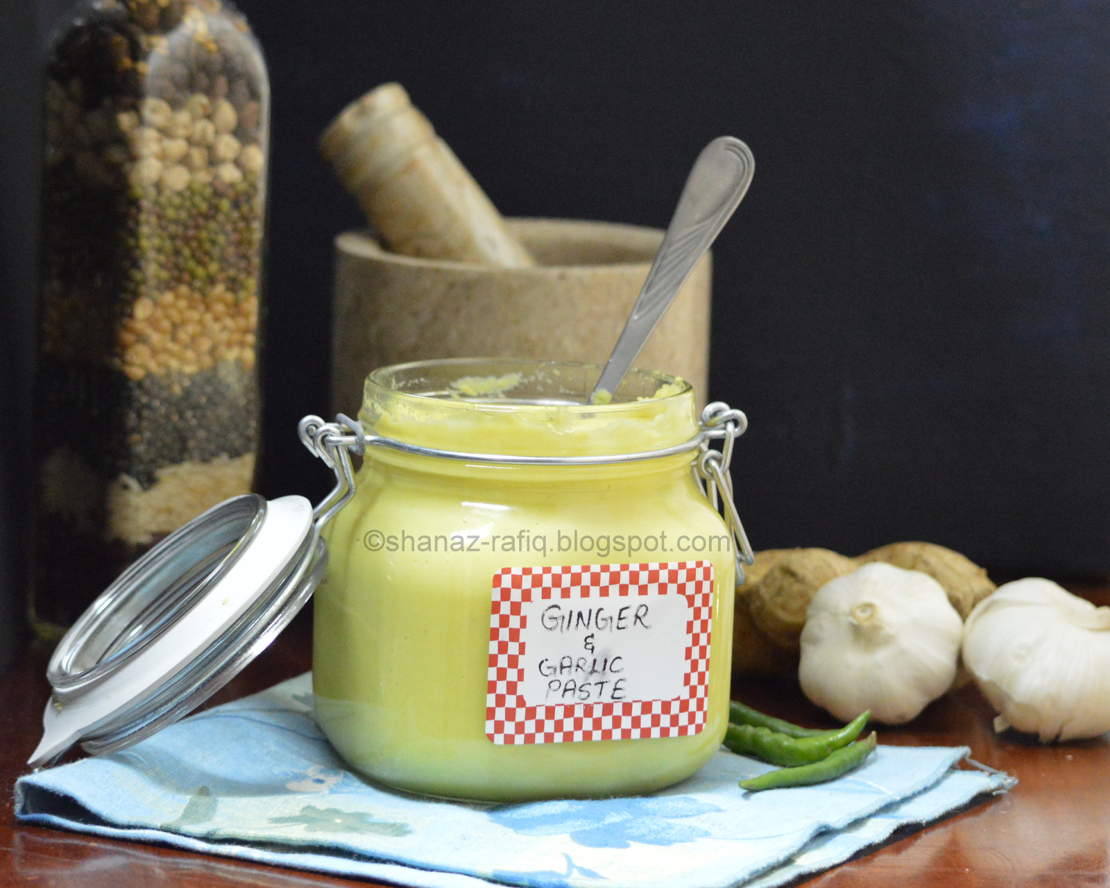 Anjass Cook: Ginger & Garlic Paste | How to make ginger & garlic paste