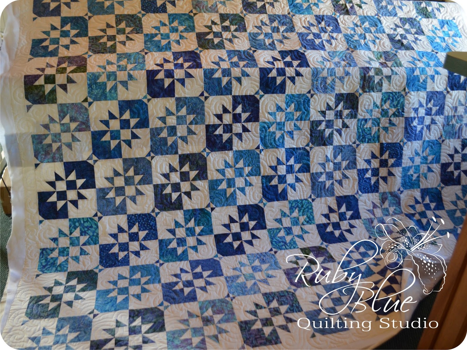 Ruby Blue Quilting Studio: Blue Stars
