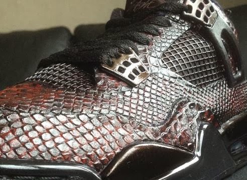 THE SNEAKER ADDICT: Air Jordan IV 4 “Eiffel Tower” Snake Skin Sneaker ...