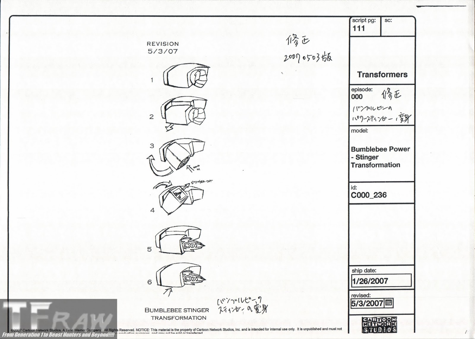 Transformers Animated Model Sheets 2