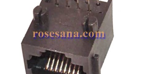 2R Hardware & Electronics: Telephone Modular Jack 8Pin 8 Connenctor (black)