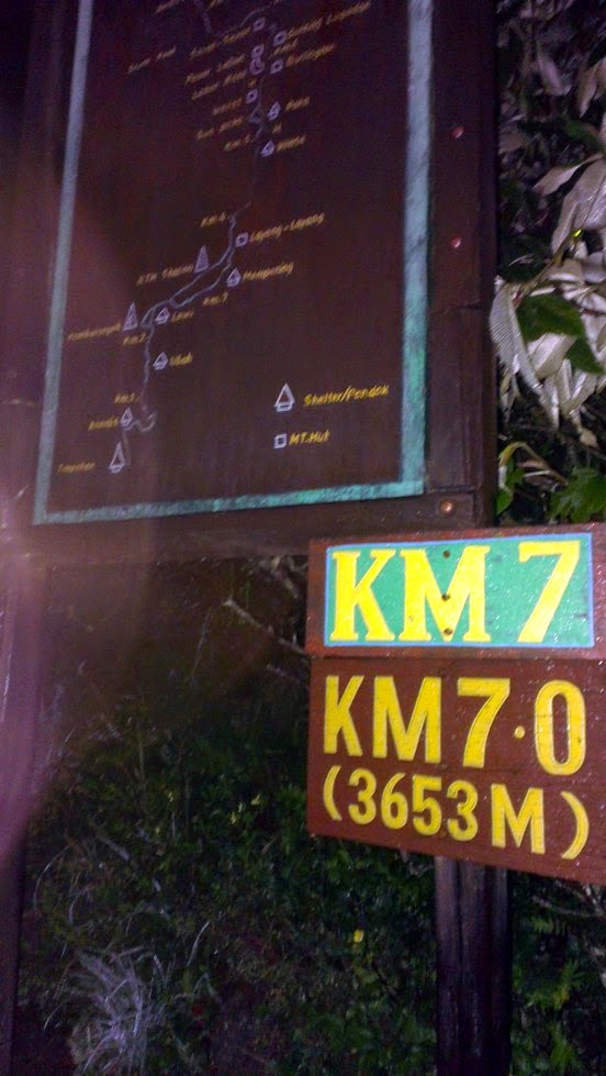 the viewing deck: Kilometer Markers, a Mt. Kinabalu Specials