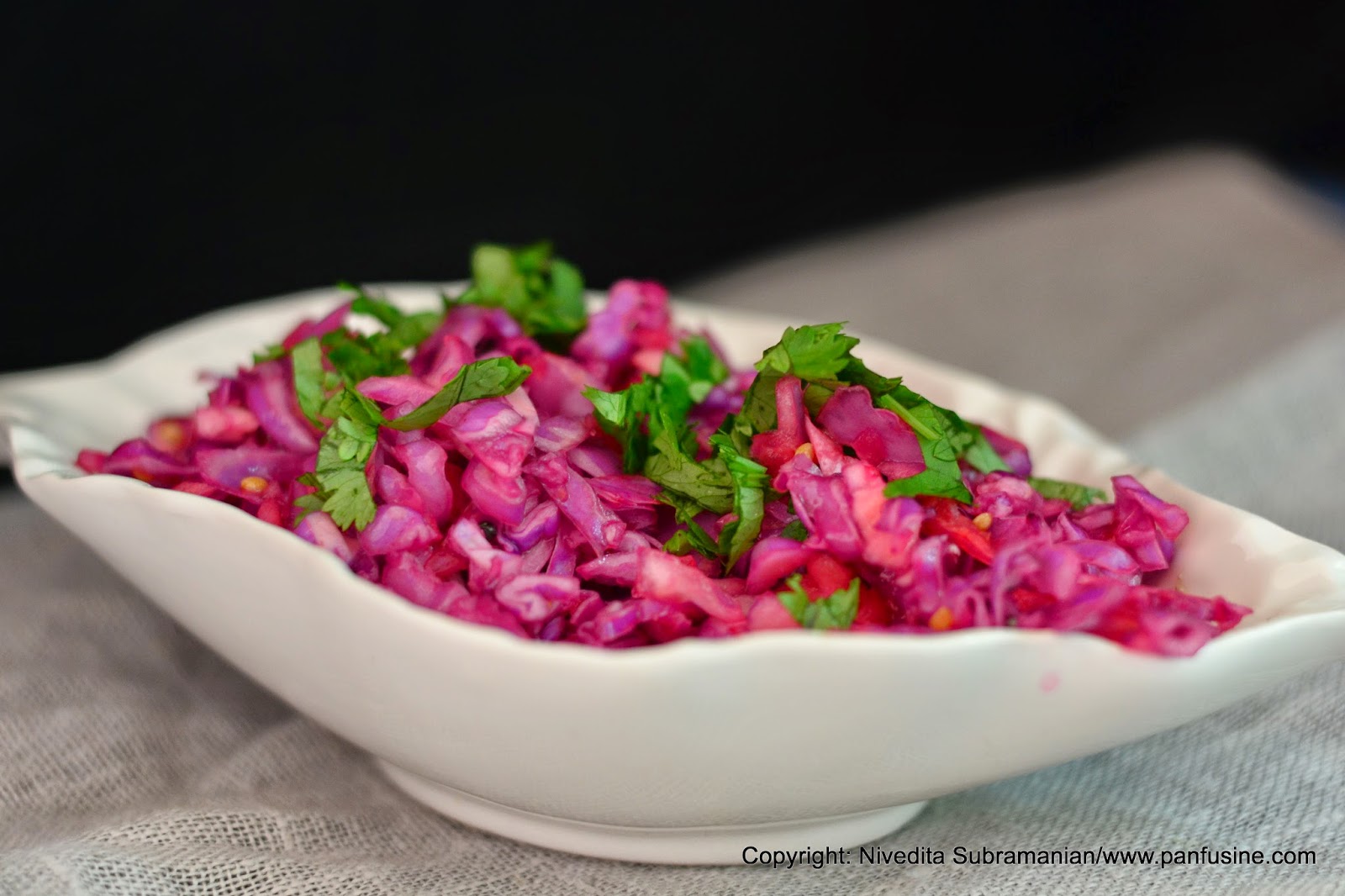Day 202 - South Indian style purple cabbage slaw