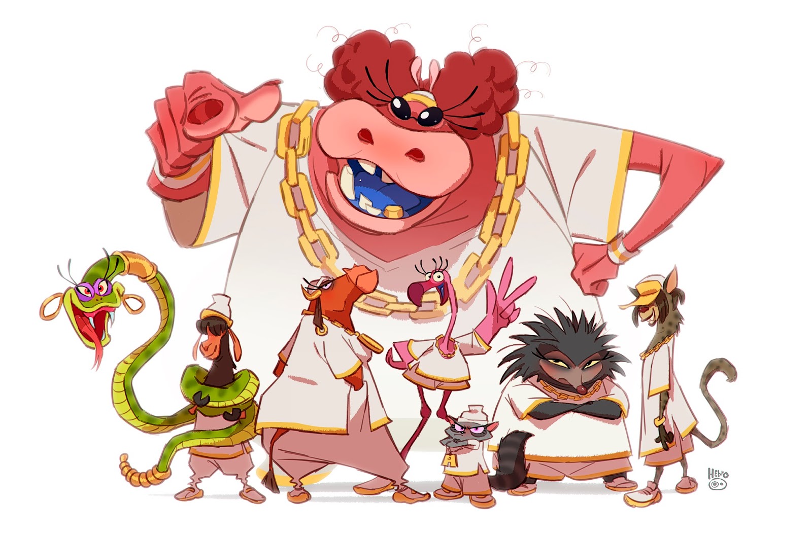 hebro character design: -ANIMAL CREW- 2.0