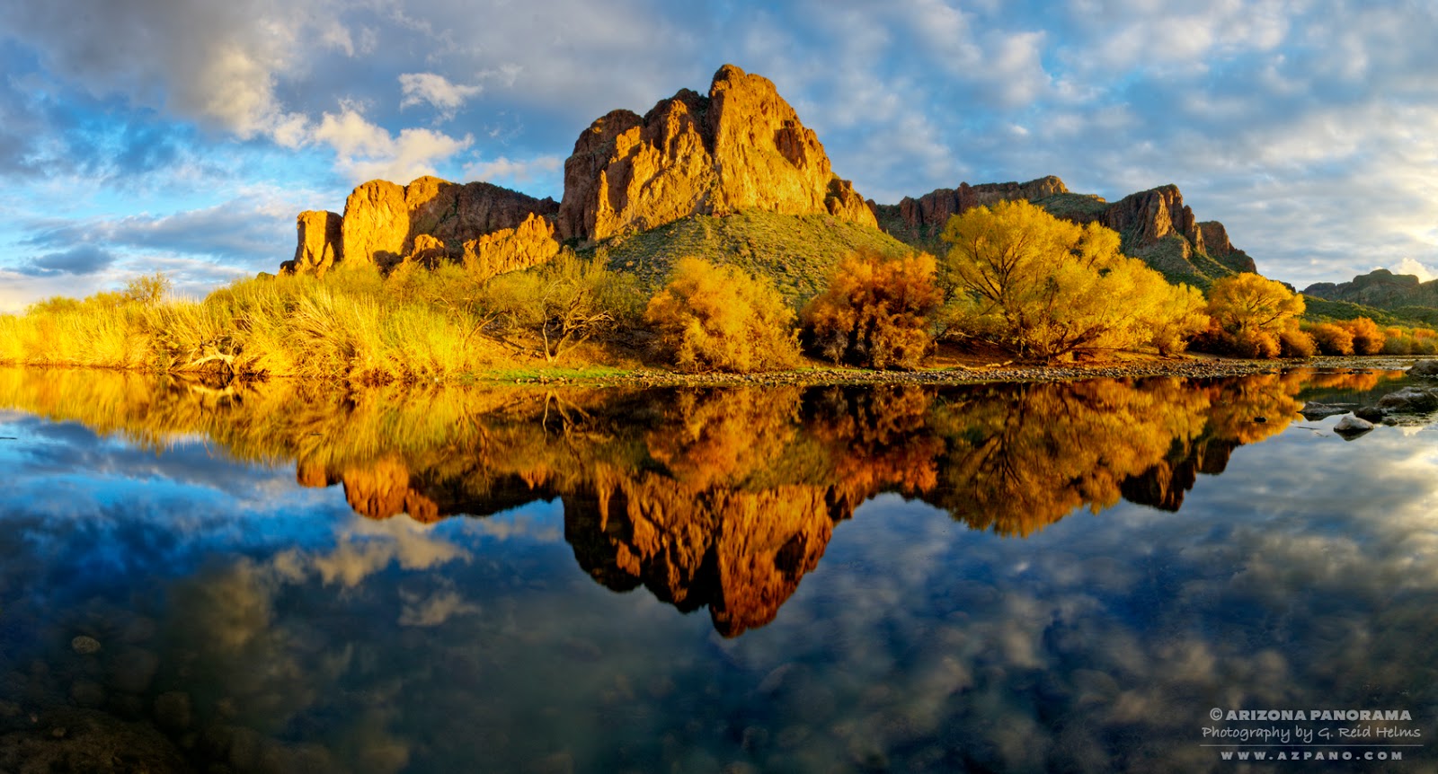 Arizona Panorama: Fall on the Salt River