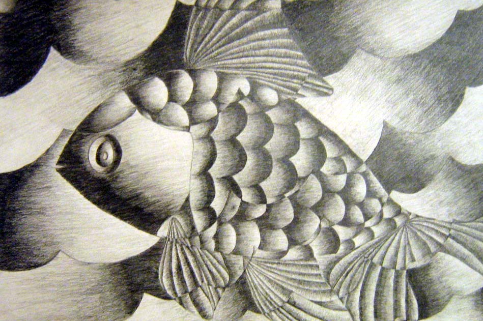 Ms. Hsieh 's Clarke Art Room- 8th Grade: Shattered Value Drawings