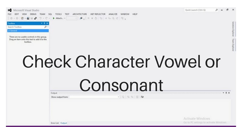 C Sharp Program to check if a character is vowel or consonant ...