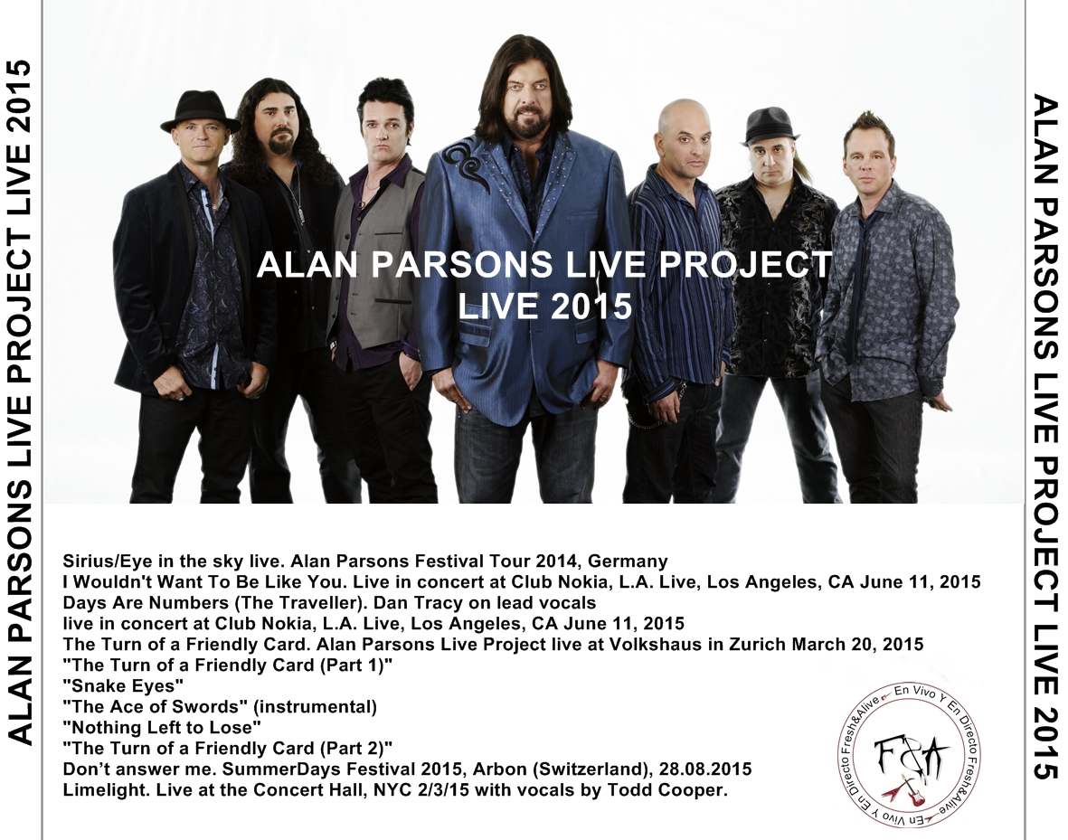 THE ALAN PARSONS PROJECT: Alan Parsons Live Project Live 2015