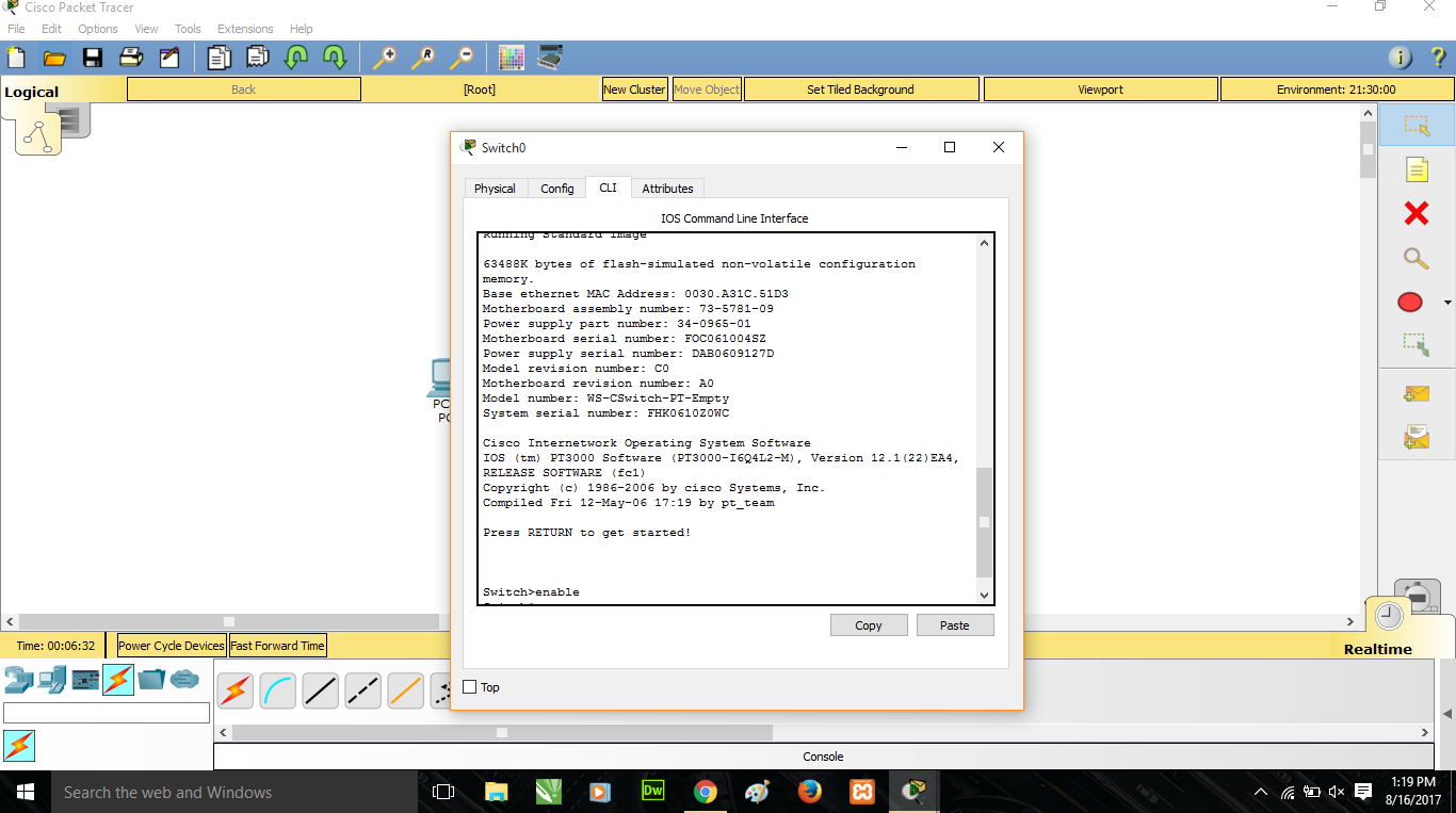 Selamat Datang ^^: Cara Setting 4 Password di Switch dalam Cisco Packet ...