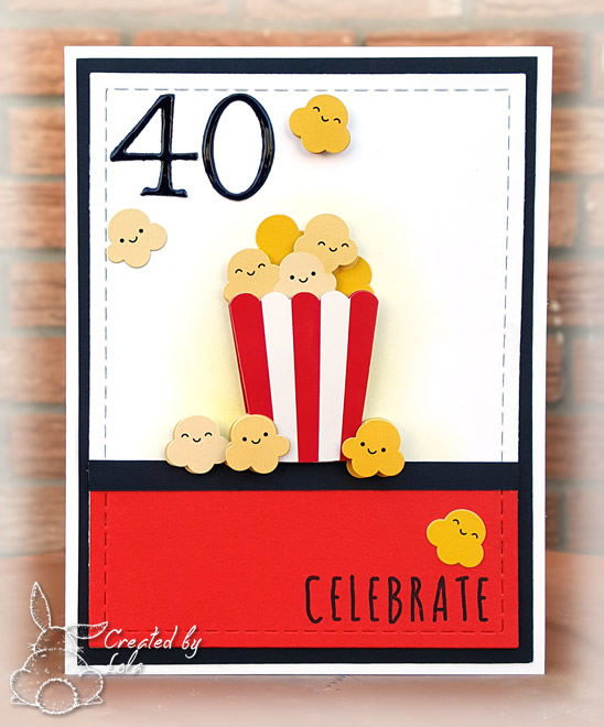 Little Card Maker: Popcorn Celebration Birthday card