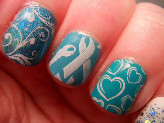 The Polished Momma: PCOS Awareness Nails.