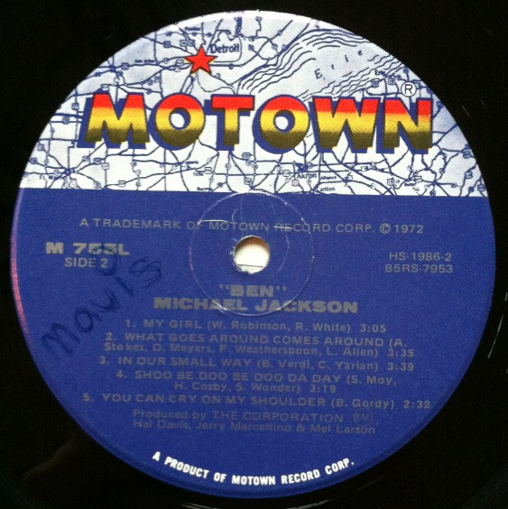 Jackson Discography : Download: [1972] Michael Jackson - Ben ‎((LP ...