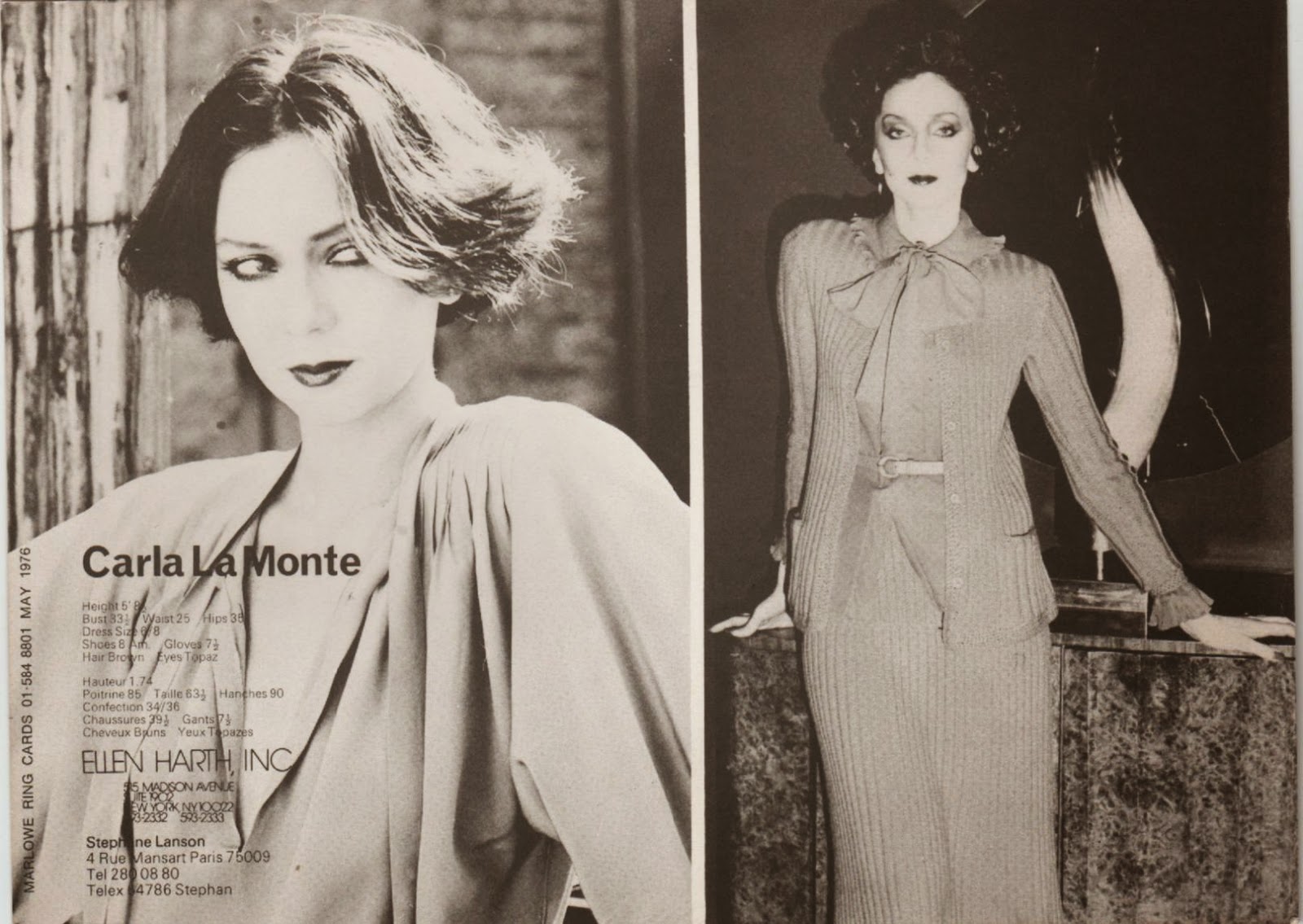 Carla Lamonte: Carla Lamonte Top Runway Model of the 1970's