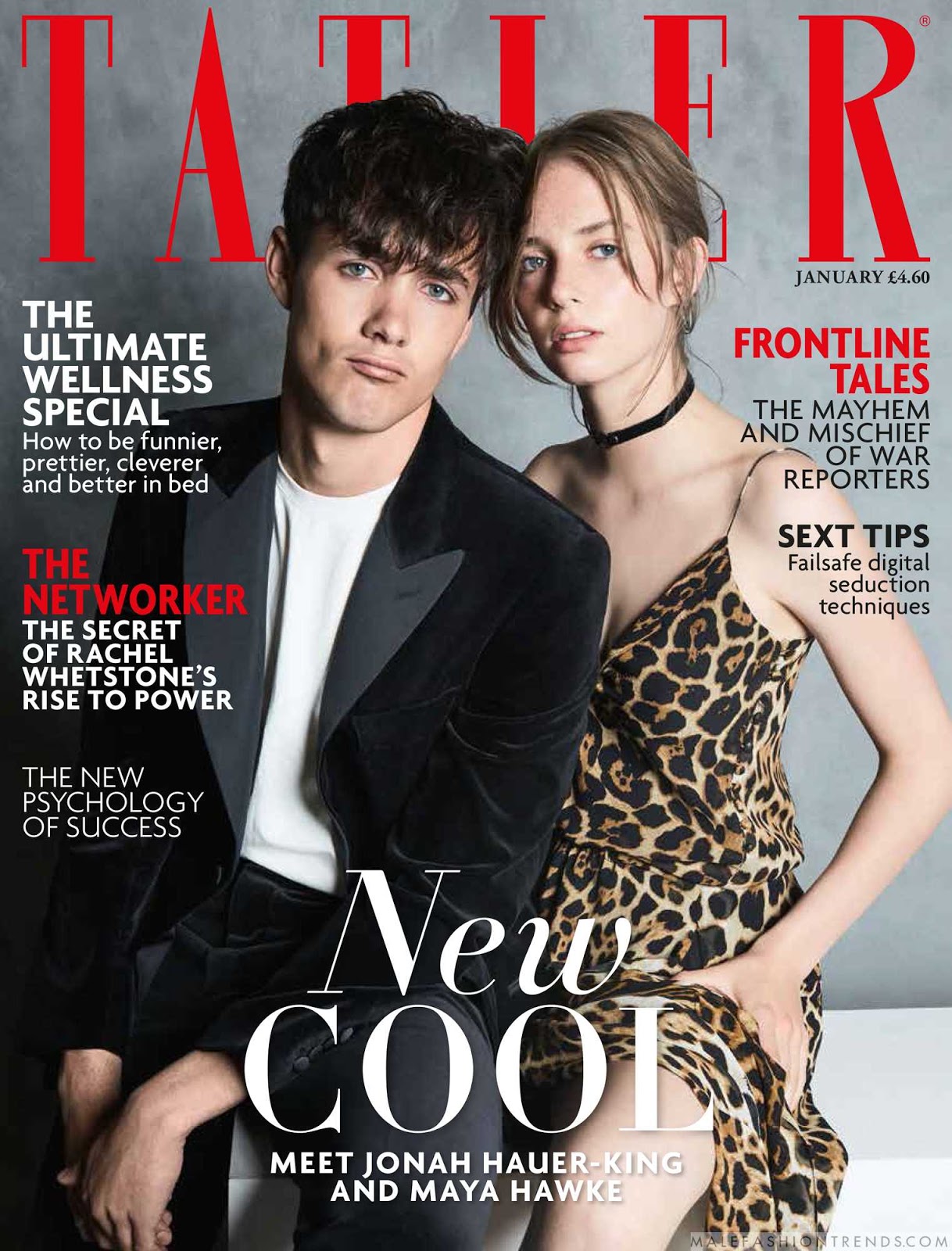 Jonah Hauer-King y Maya Hawke juntos para TATLER UK en su edición de enero