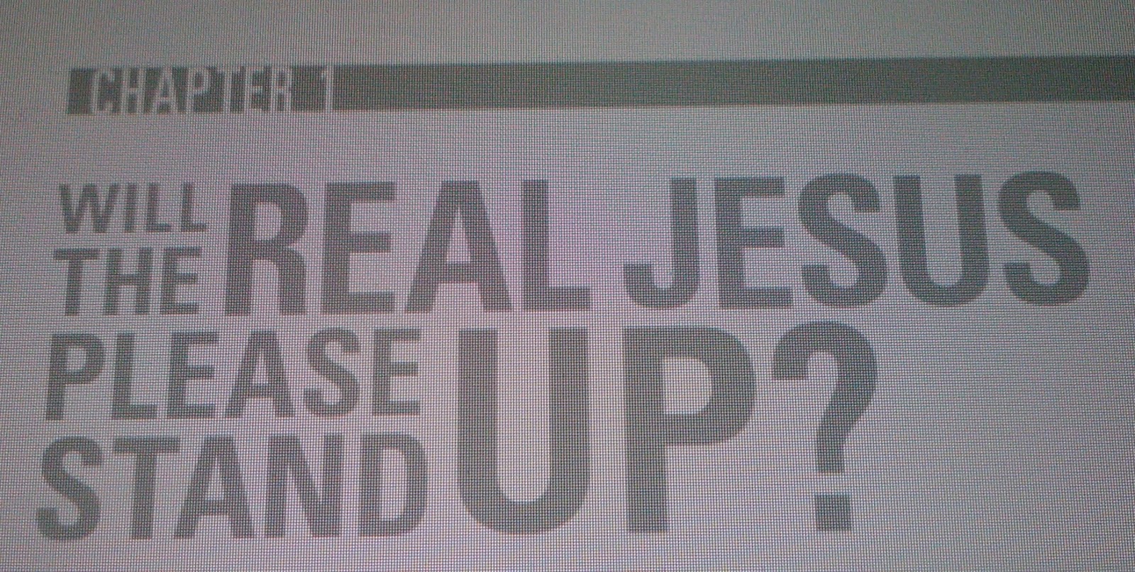 Disciple Us: Will The Real Jesus Please Stand Up? Jesus > Religion