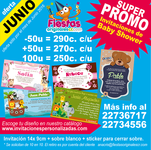 invitaciones economicas en costa rica: Promocion de Junio 2016
