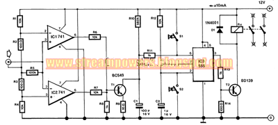 Audio Controlled Mains Switch Circuit Diagram