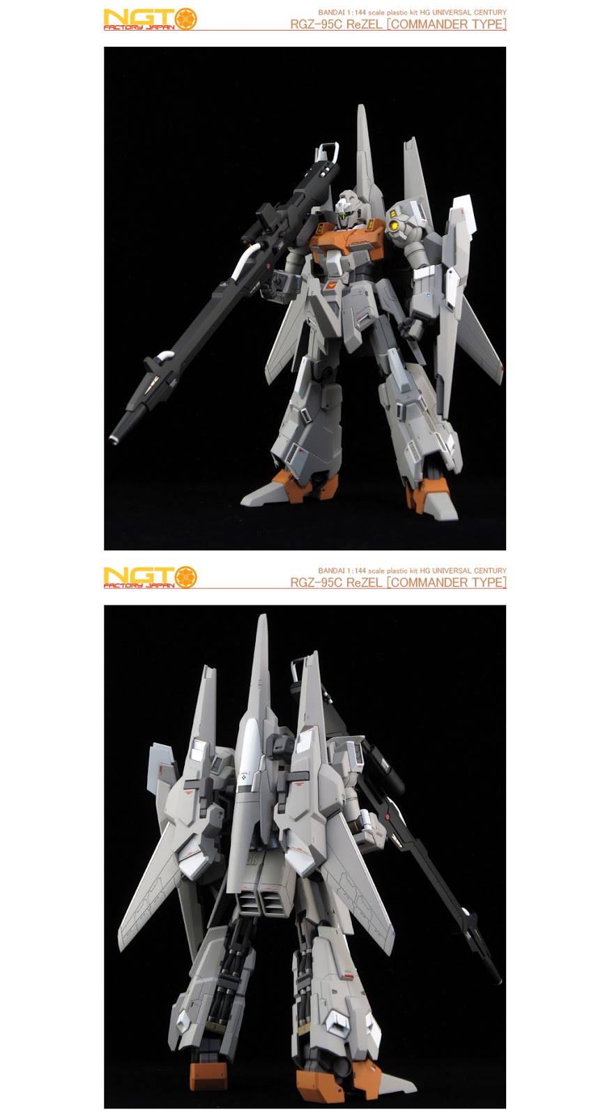 GUNDAM GUY: HGUC 1/144 RGZ-95C ReZEL [Commander Type] - Customized Build