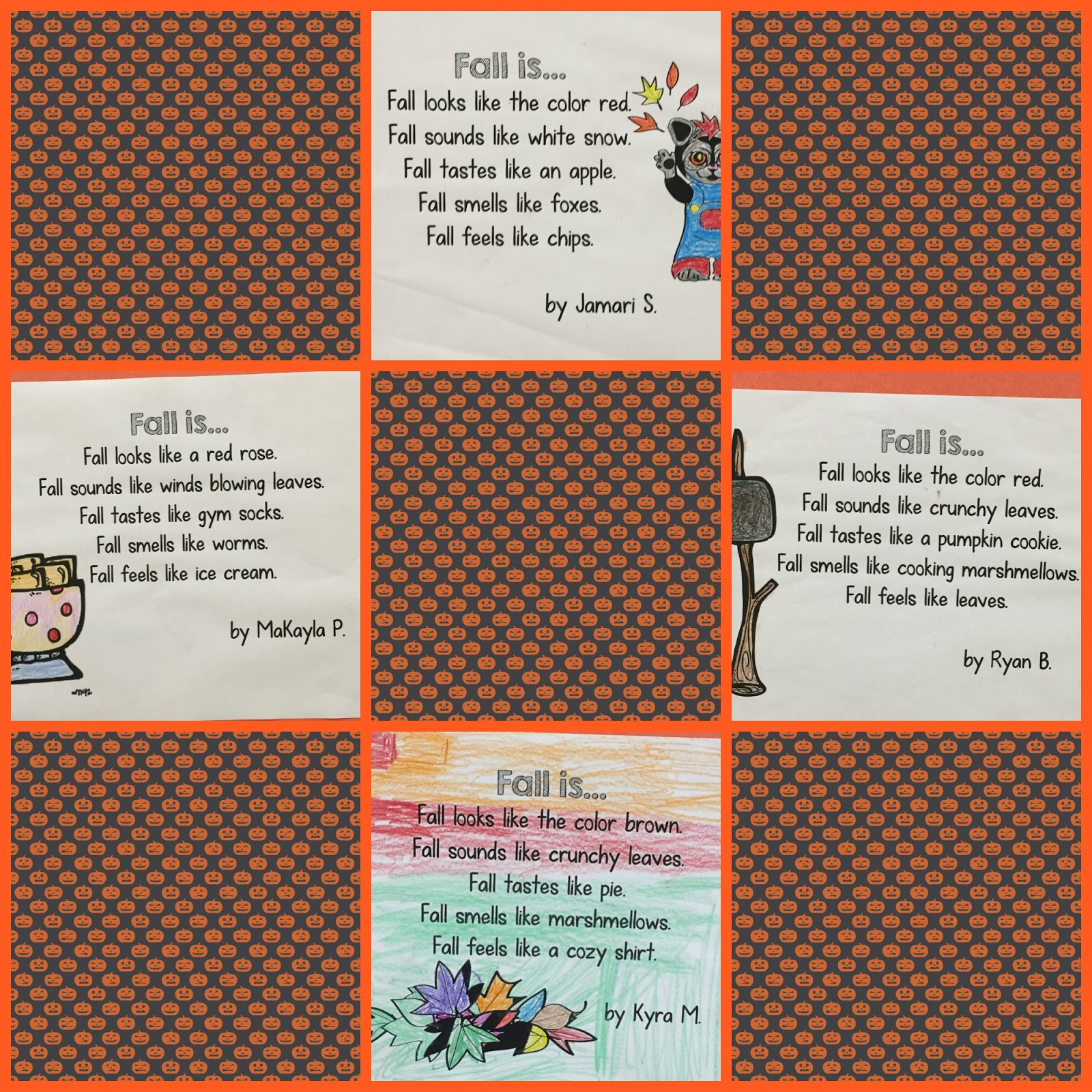 Fall Sensory Poems - Owls & Lessons, Etc.