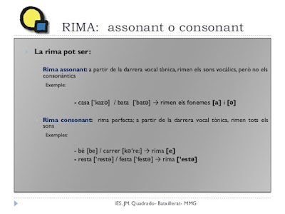 6º ED.PRIMARIA: RIMA ASSONANT I RIMA CONSONANT