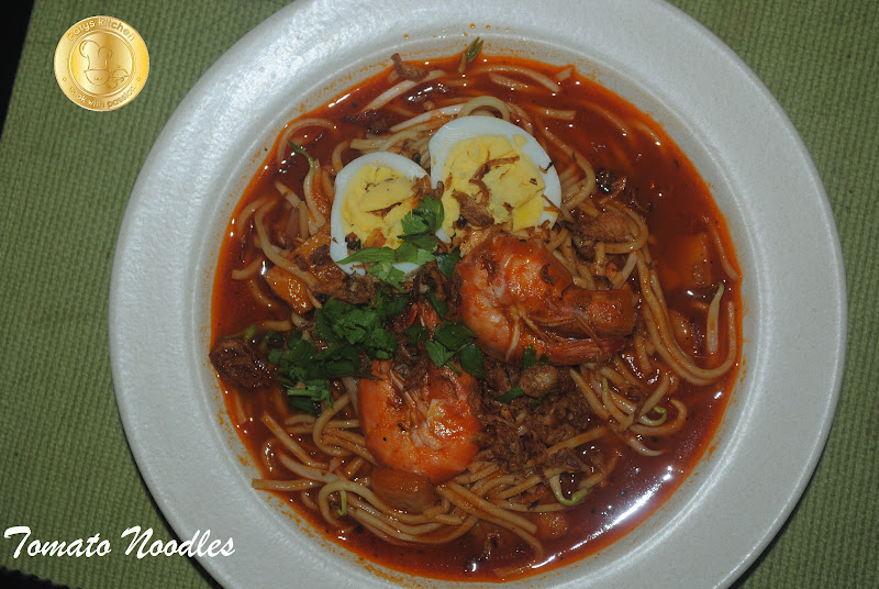 PATYSKITCHEN: EGG NOODLES IN TOMATO GRAVY / MEE KUAH TOMATO