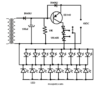 Skema Rangkaian Lampu Emergency LED Simple - Masputz.com
