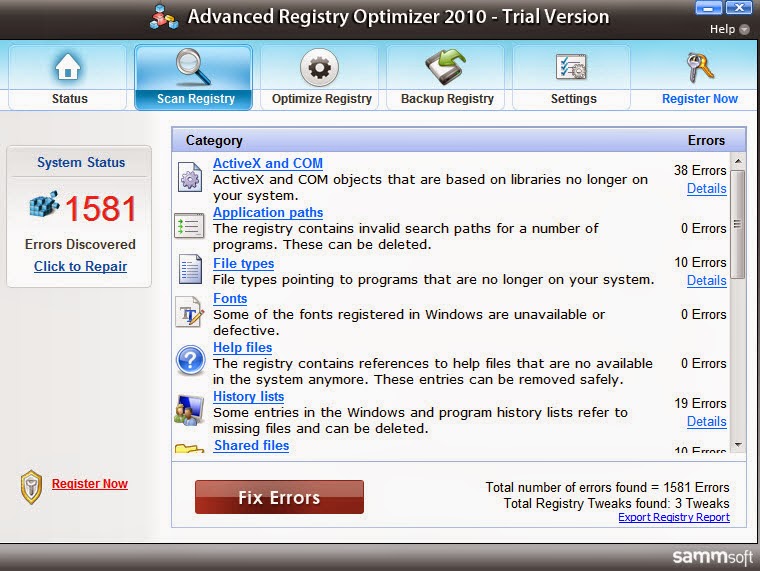 +click rescue information: ARO Advanced Registry Optimizer削除アンインストール方法