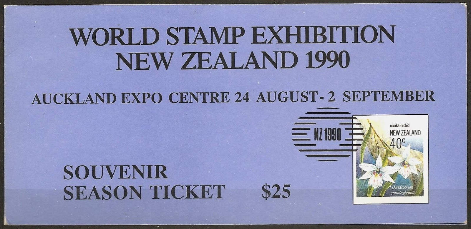 1990 New Zealand World Stamp Exhibition Native Orchids