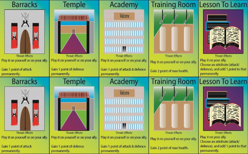 State Of The Work: Completed Card Designs with Illustrations