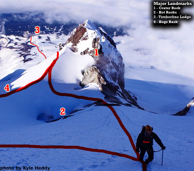 Mount Stuart Climb Project: Route: Mount Hood - South Side (Hogsback ...