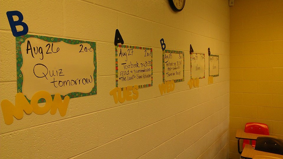 Virginia World History Teacher: Information Wall