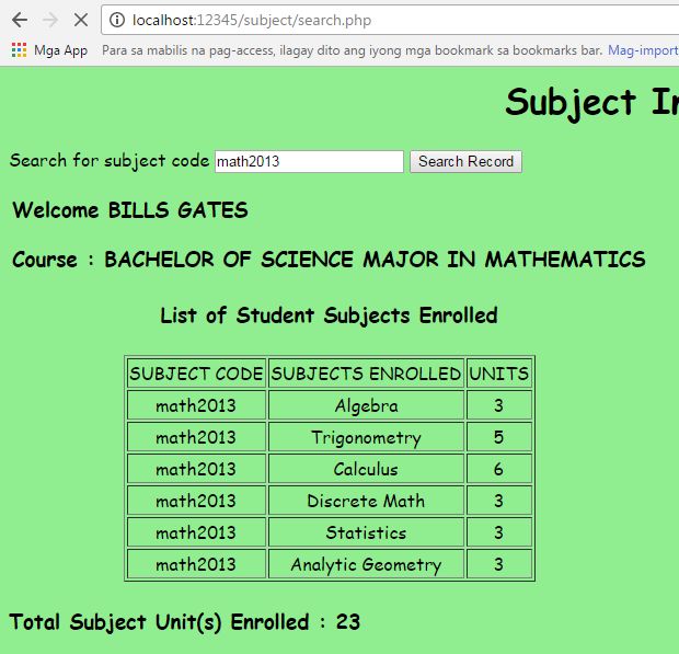 Free Programming Source Codes and Computer Programming Tutorials: Student Enrollment System in ...