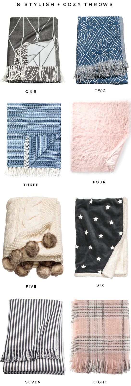 Bubby and Bean ::: Living Creatively: 8 Stylish + Cozy Throw Blankets