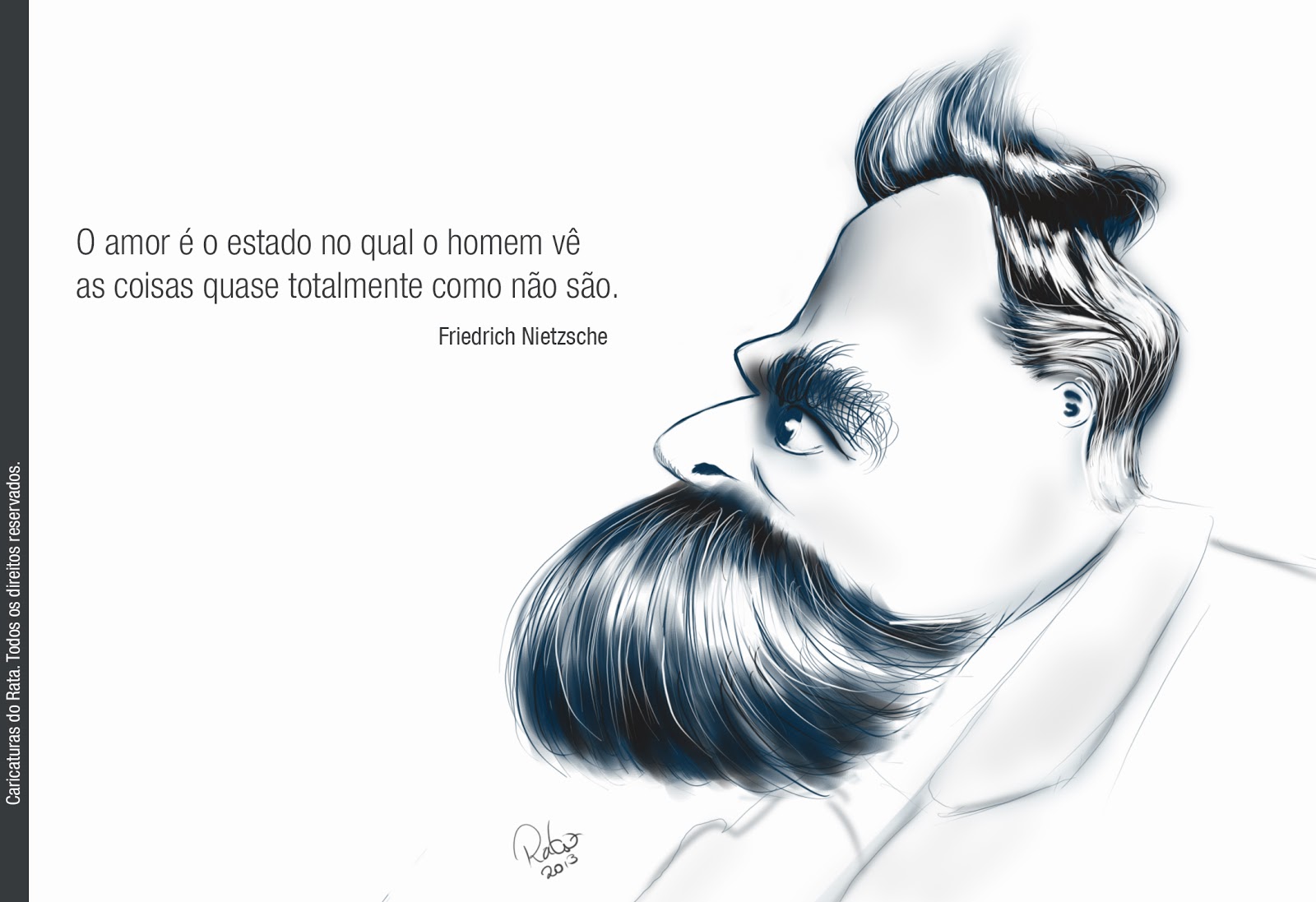 Caricaturas, ilustrações e charges do Rata: Friedrich Nietzsche