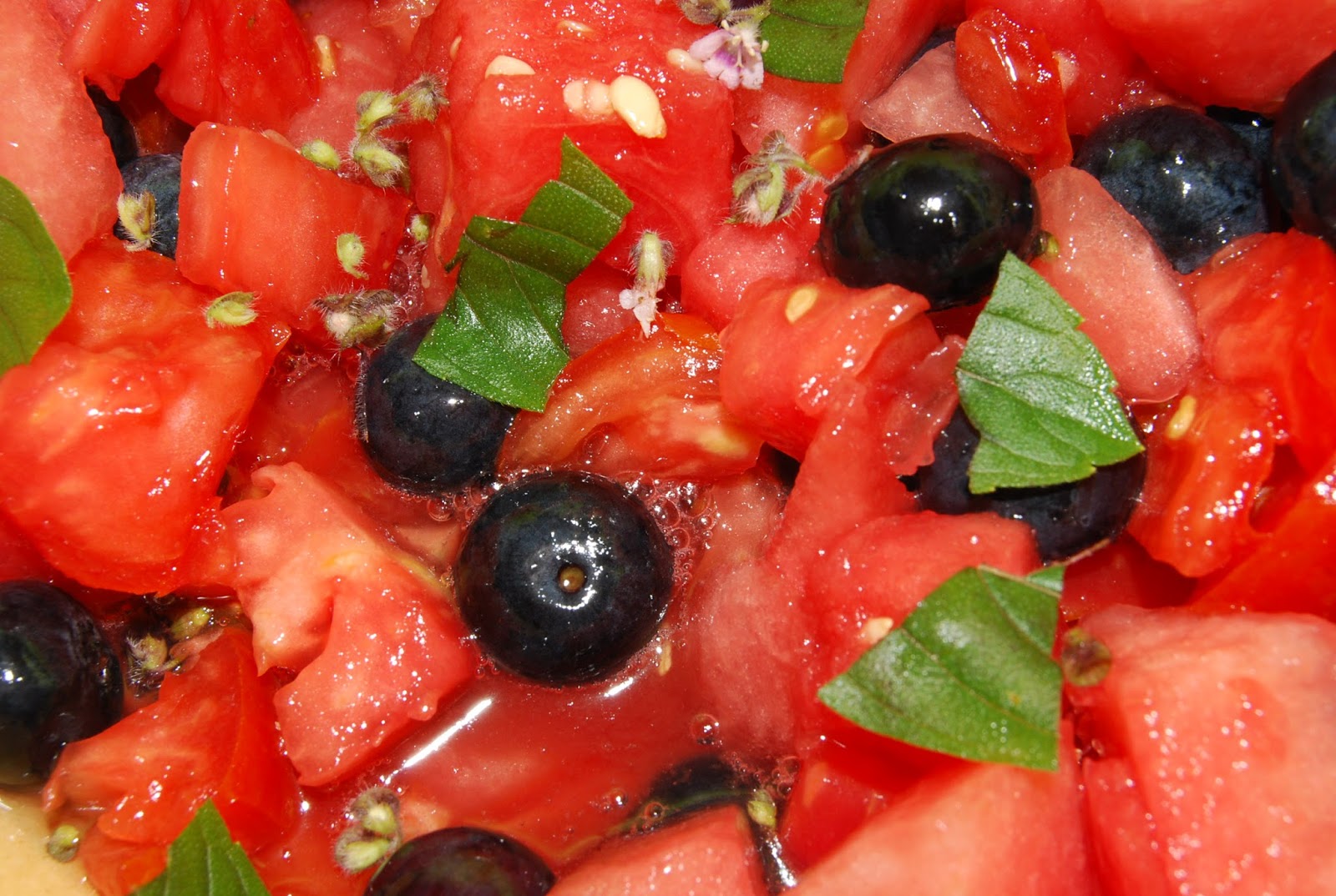 Helen A. Lockey: Florida Tomato, Watermelon, Blueberry Savory Salad